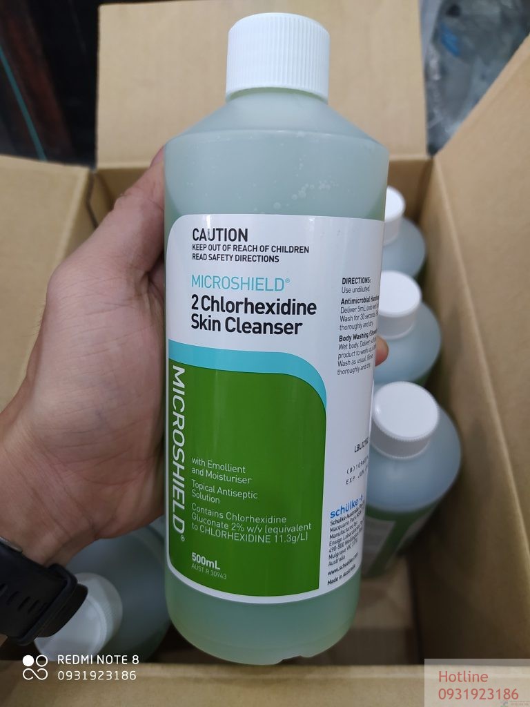 Dung dịch rửa tay sát khuẩn Microshield Chlorhexidine 2% 500ml